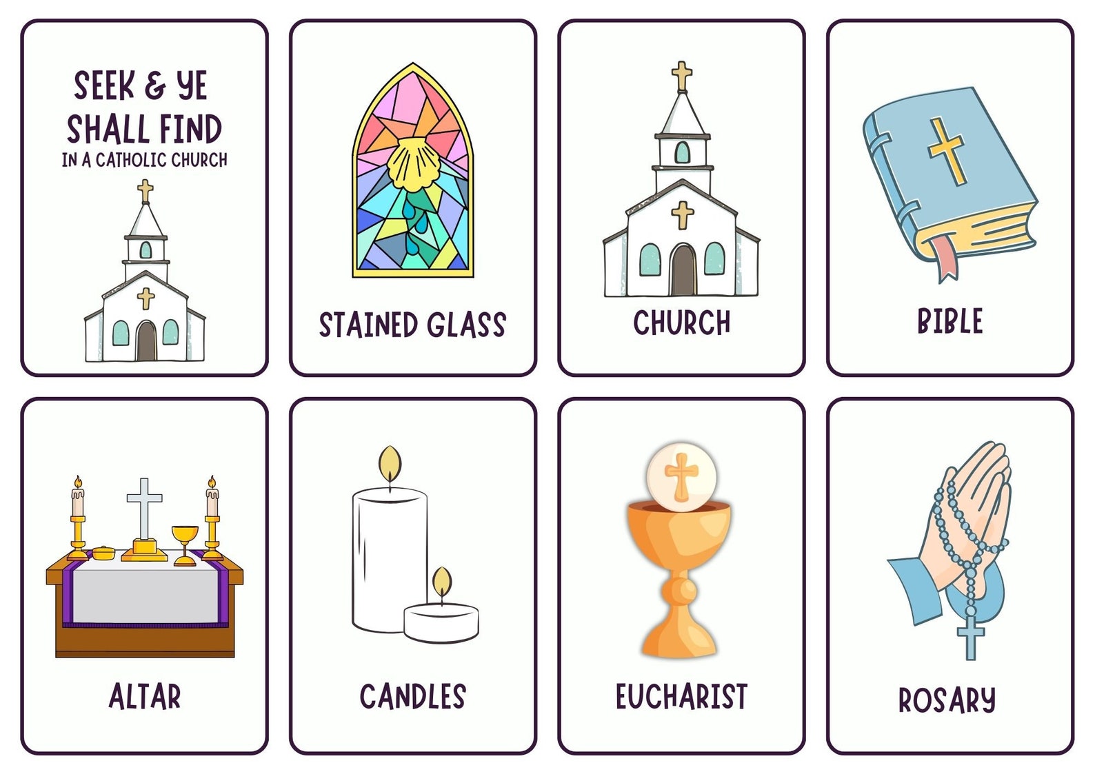 Catholic Church Flashcards | Seek & Ye Shall Find Cards | Busy Hands I ...