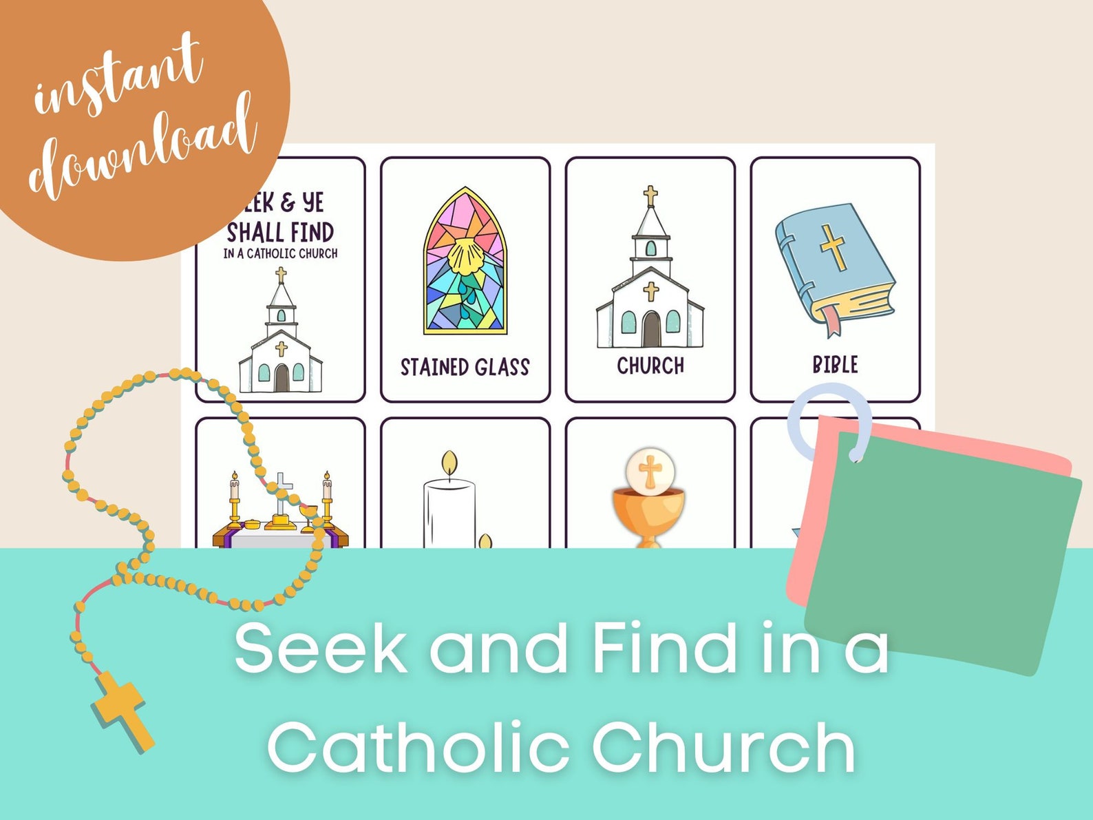 Catholic Church Flashcards | Seek & Ye Shall Find Cards | Busy Hands I ...