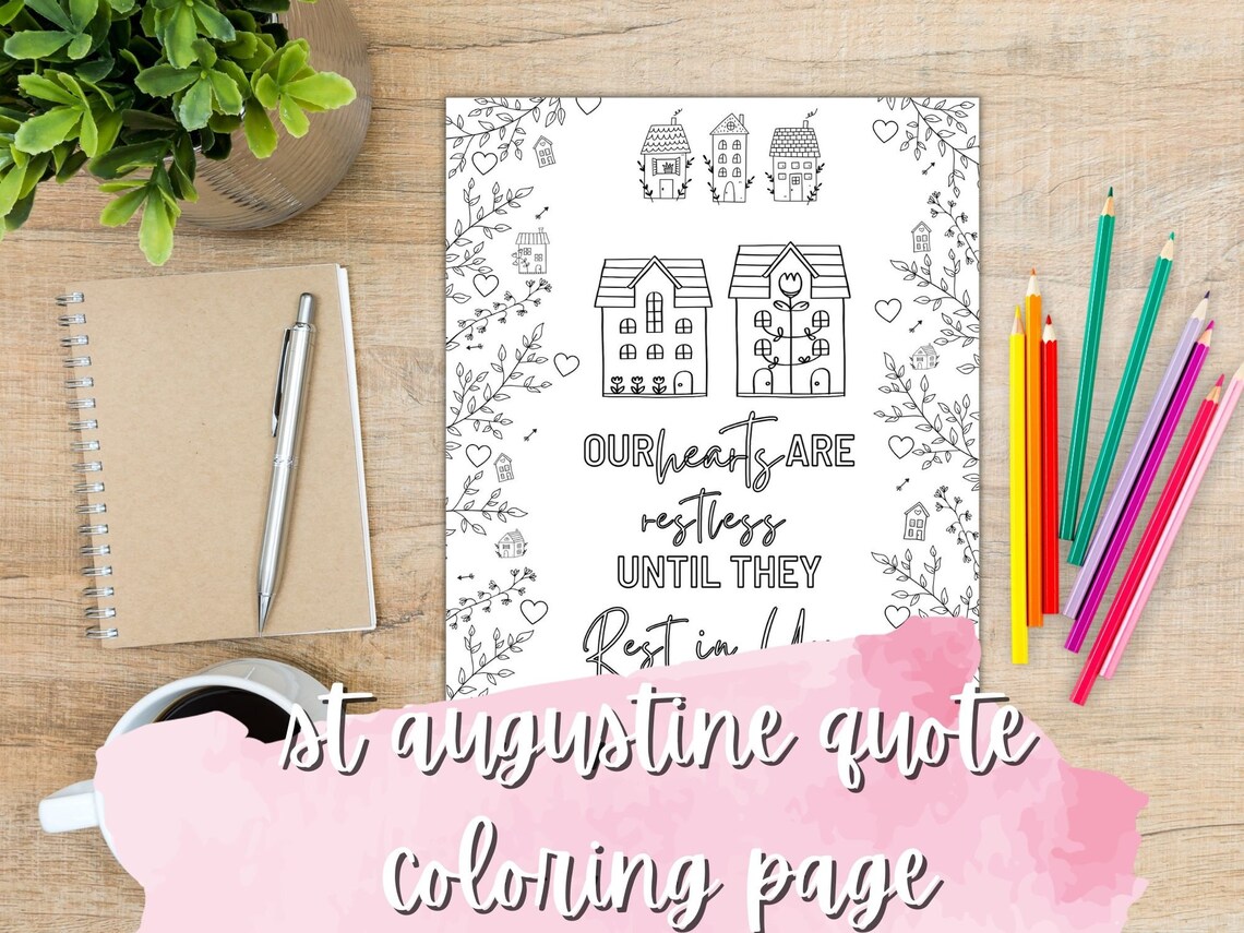 Cozy Homemaker Coloring Pages | Set of 4 | Catholic Mom Saint Quotes - Etsy
