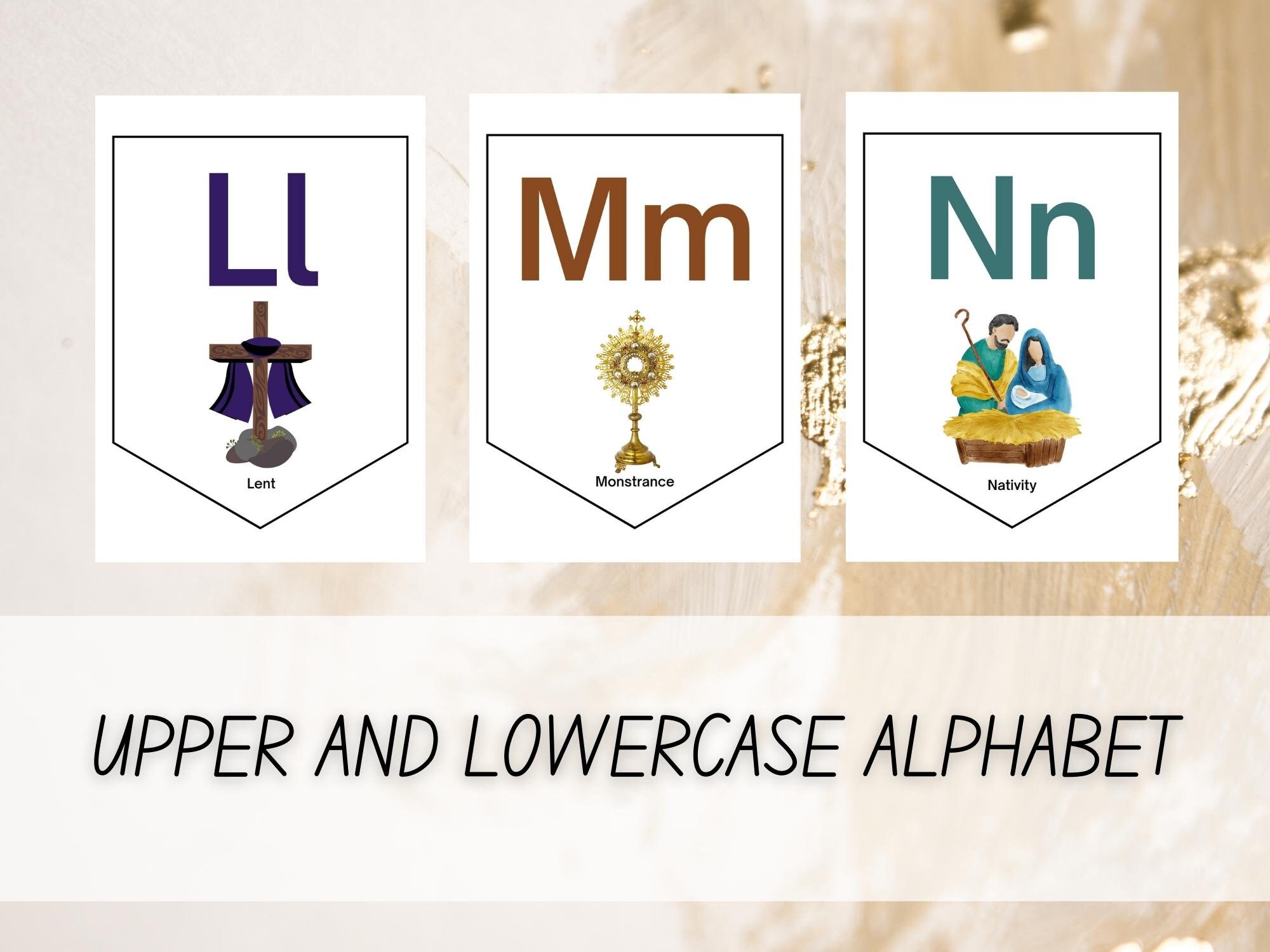 Catholic Alphabet Bunting | Catholic ABC Pennant Banner | Classroom ...