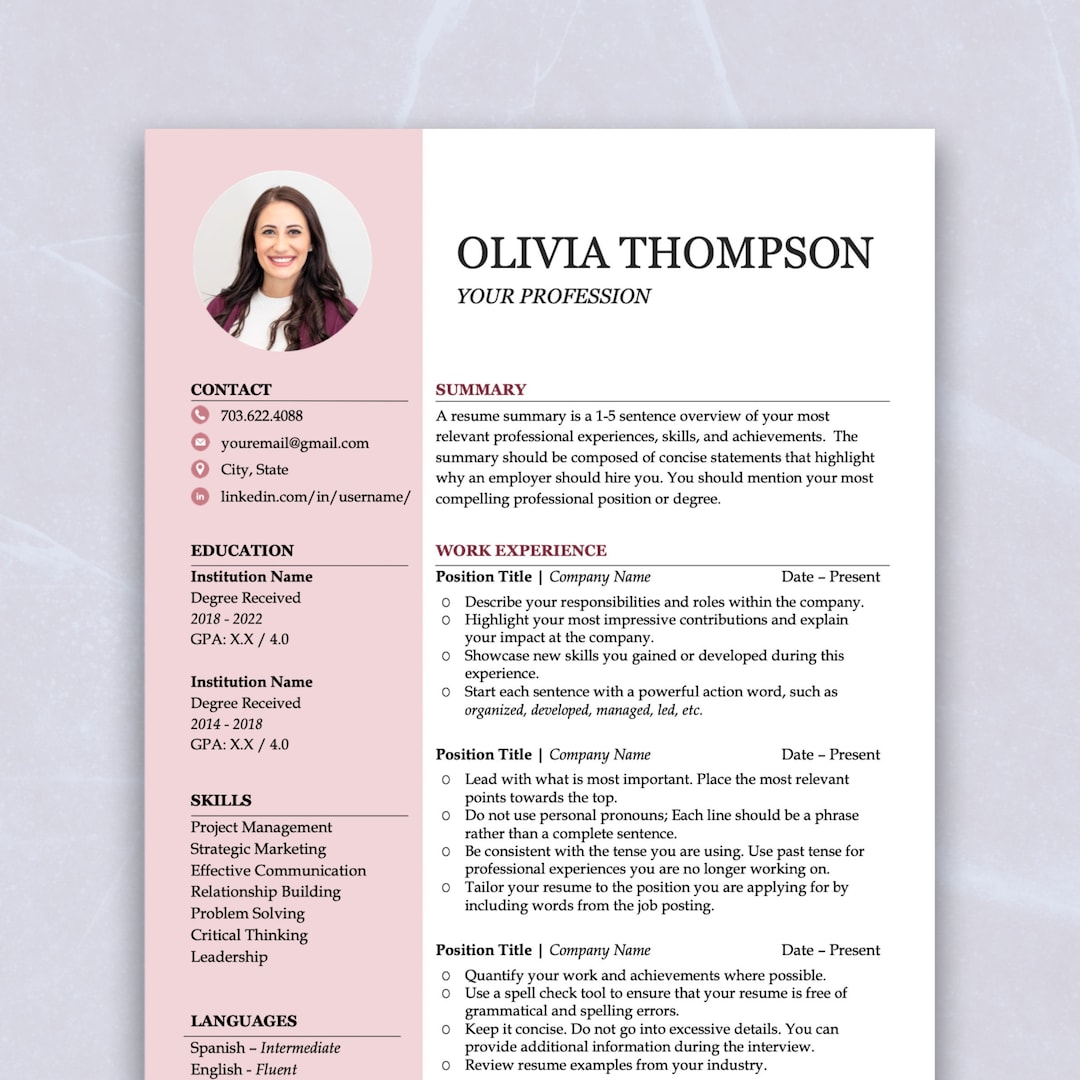 Sjabloon voor creatieve CV | CV-sjabloon professioneel | CV-sjabloon Word | Sollicitatiebrief ...