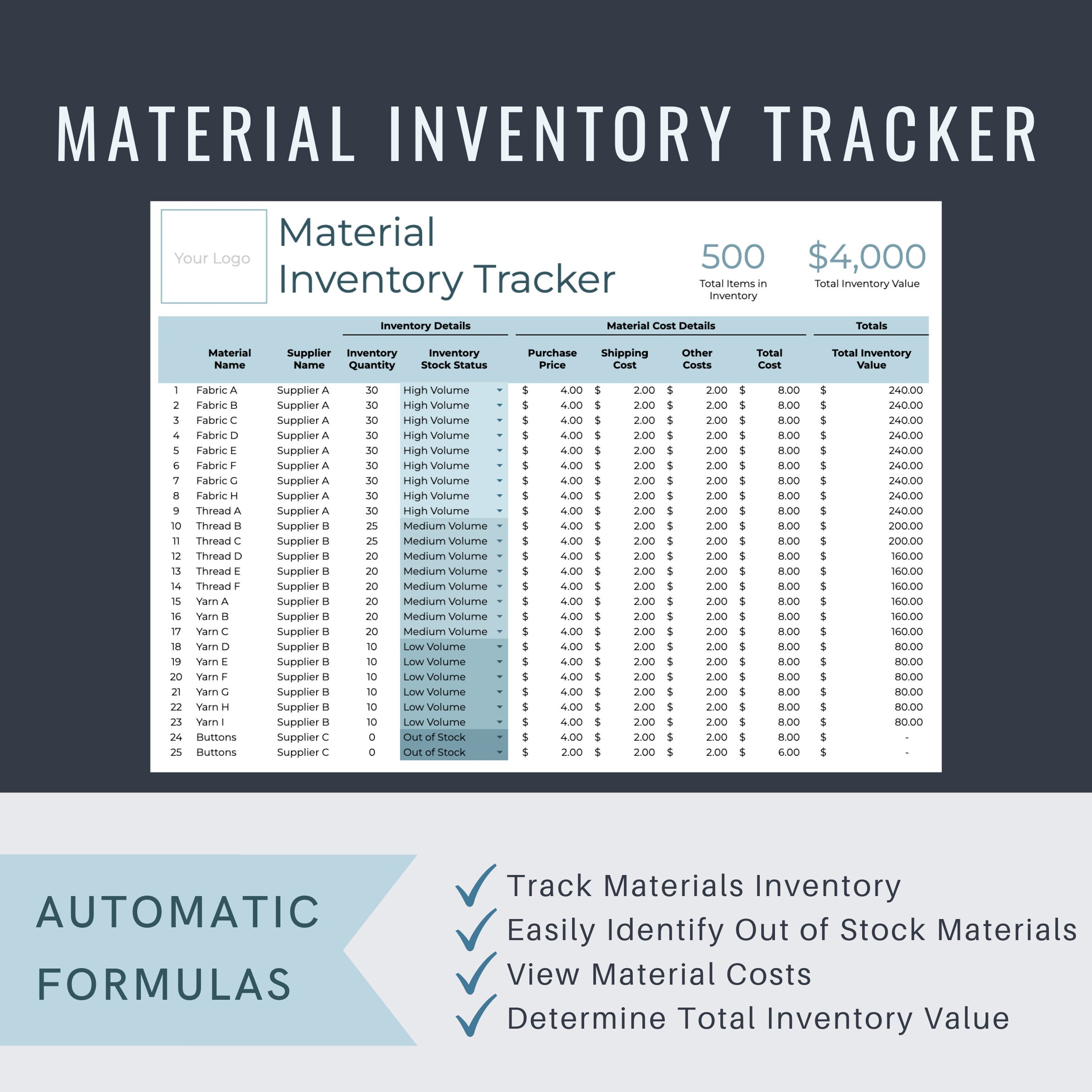 Inventory Tracker | Small Business Bookkeeping | Product Management ...