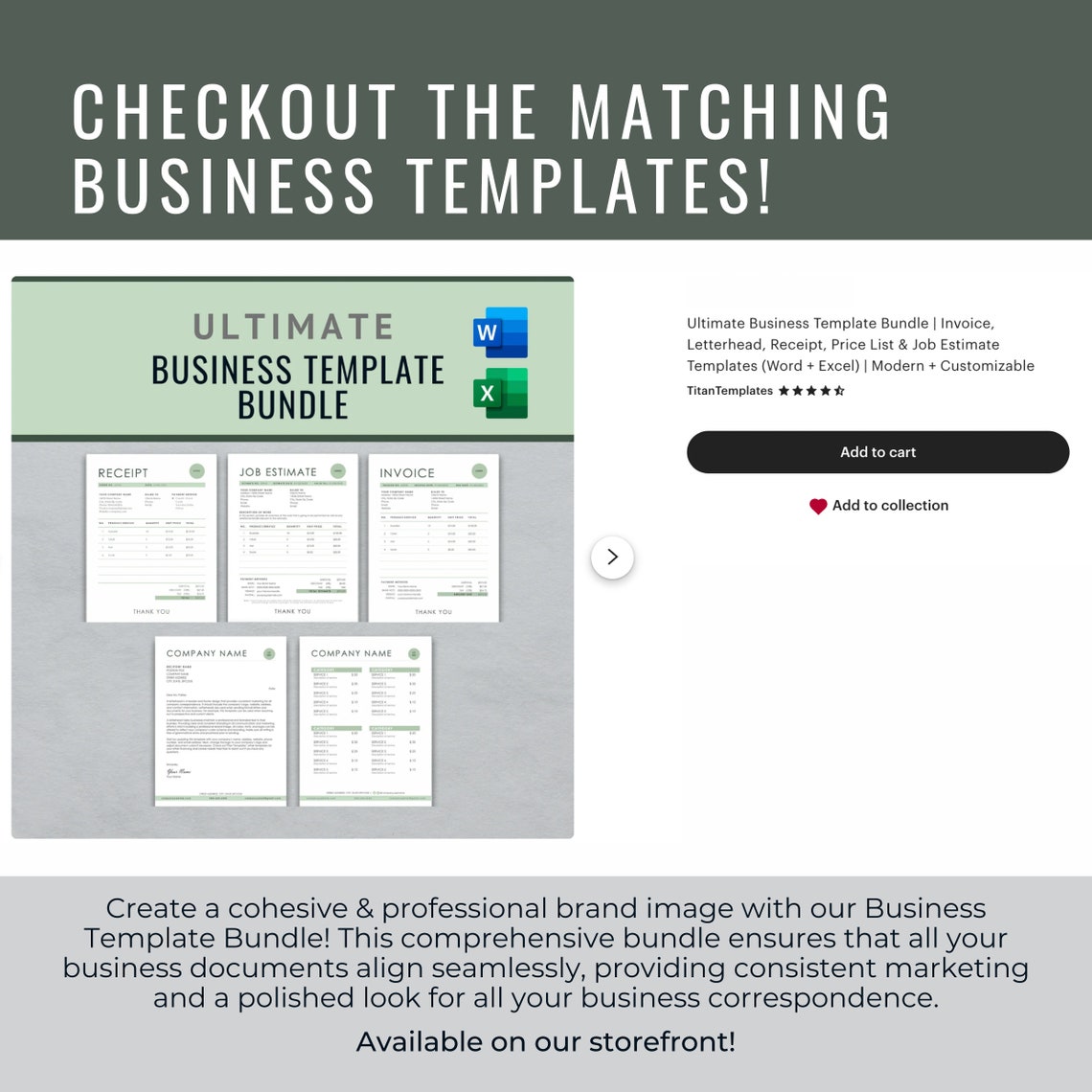 Receipt Template | Modern and Professional Receipt | Microsoft WORD and ...