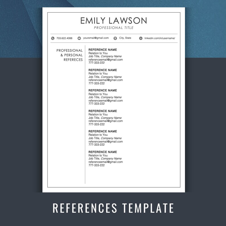 Modern Resume Template | Professional CV Template | Microsoft Word ...