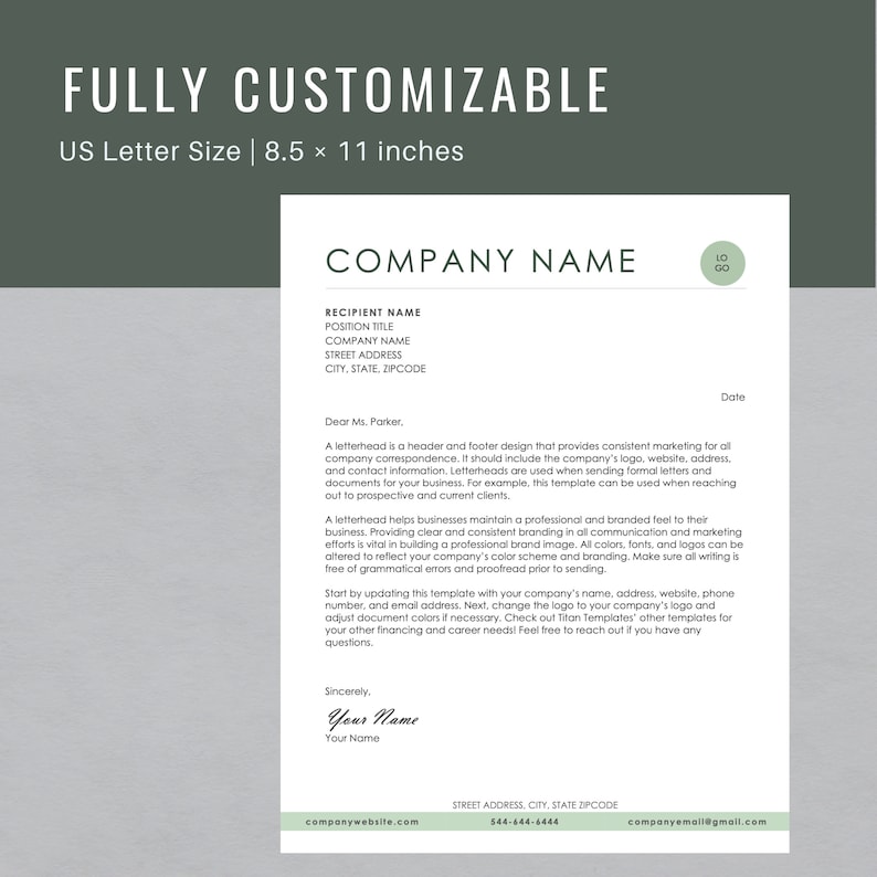 Letterhead Template | Modern and Professional Letterhead | Microsoft ...