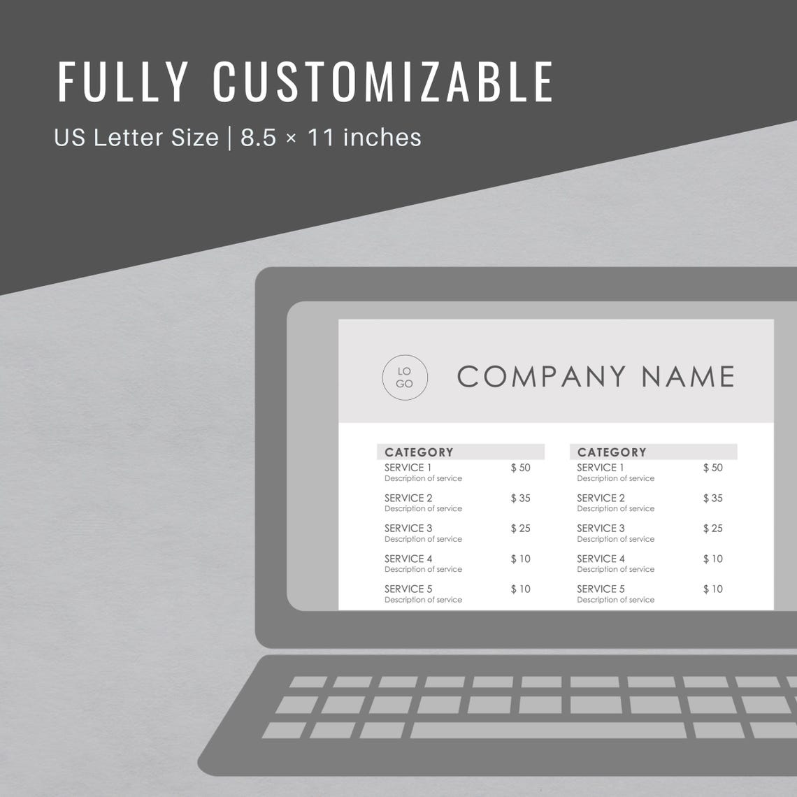 Price List Template | Modern and Professional Price List | Microsoft ...