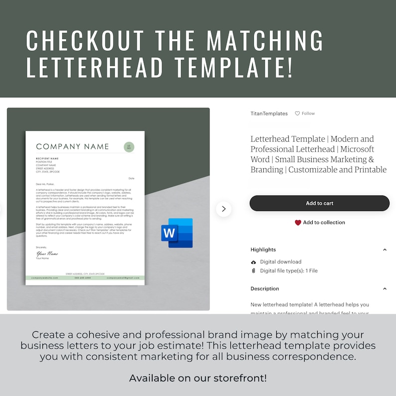 Job Estimate Template Modern and Professional Work Estimate Microsoft ...