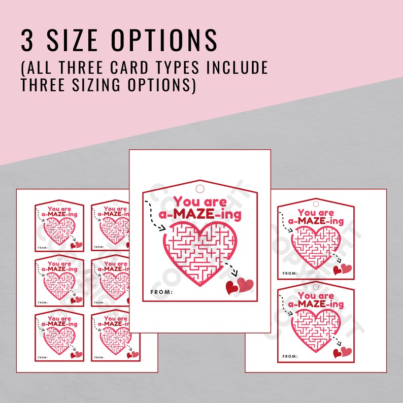 Printable Valentines Day Cards | Kid's School Valentine | Maze, Word ...