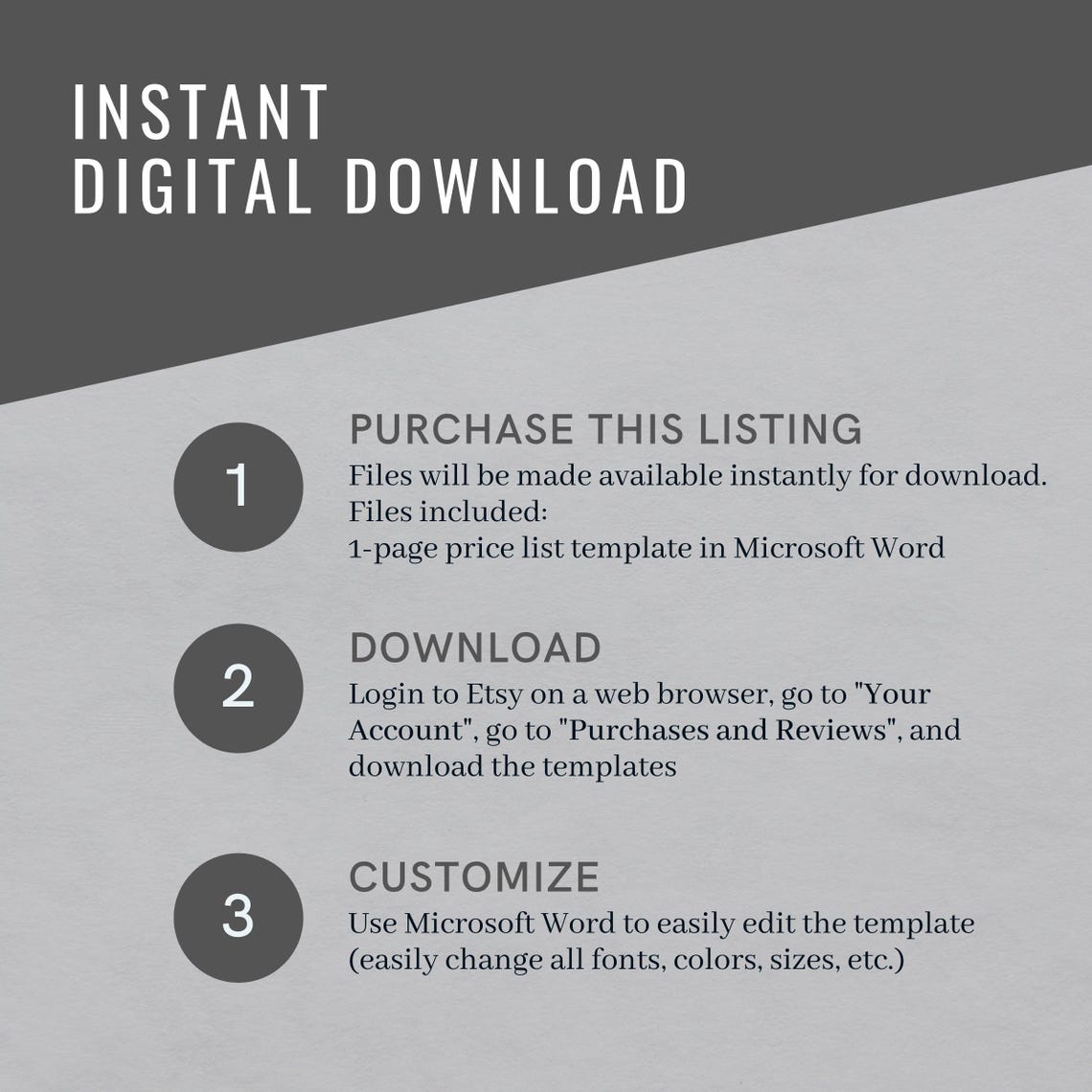 Price List Template | Modern and Professional Price List | Microsoft ...