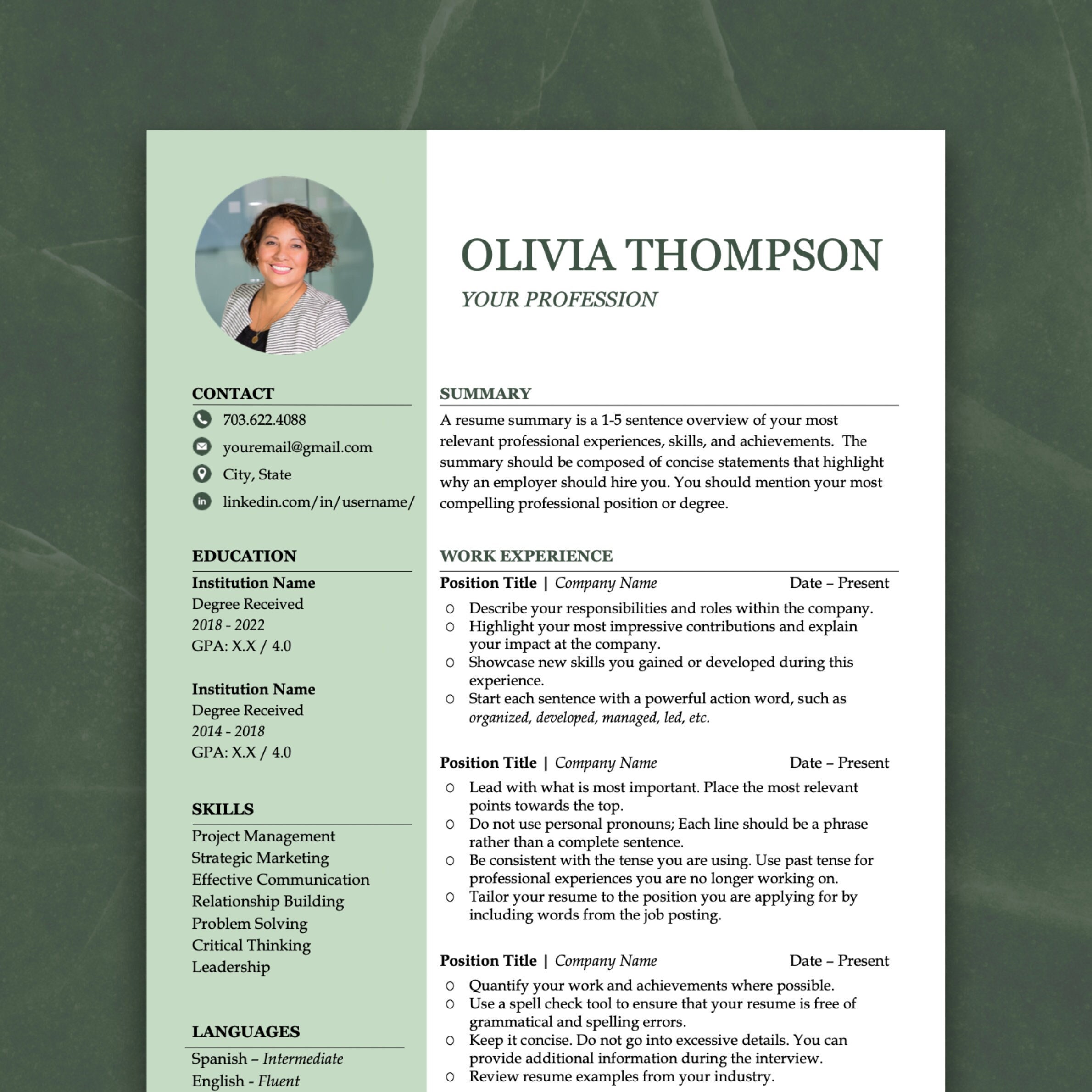 Voorbeeld Spaans Cv Template Template Cv Sjabloon 10+ Spanish Resume
