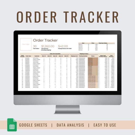 Order Tracker Small Business Bookkeeping Sales Tracker - Etsy
