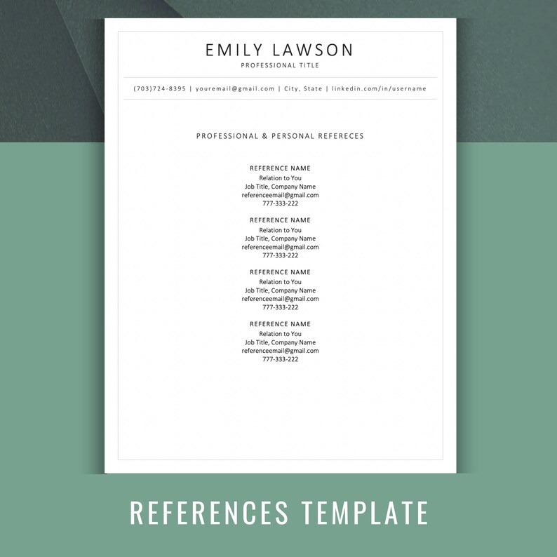 ATS Friendly Resume Template for Microsoft Word | Professional and ...