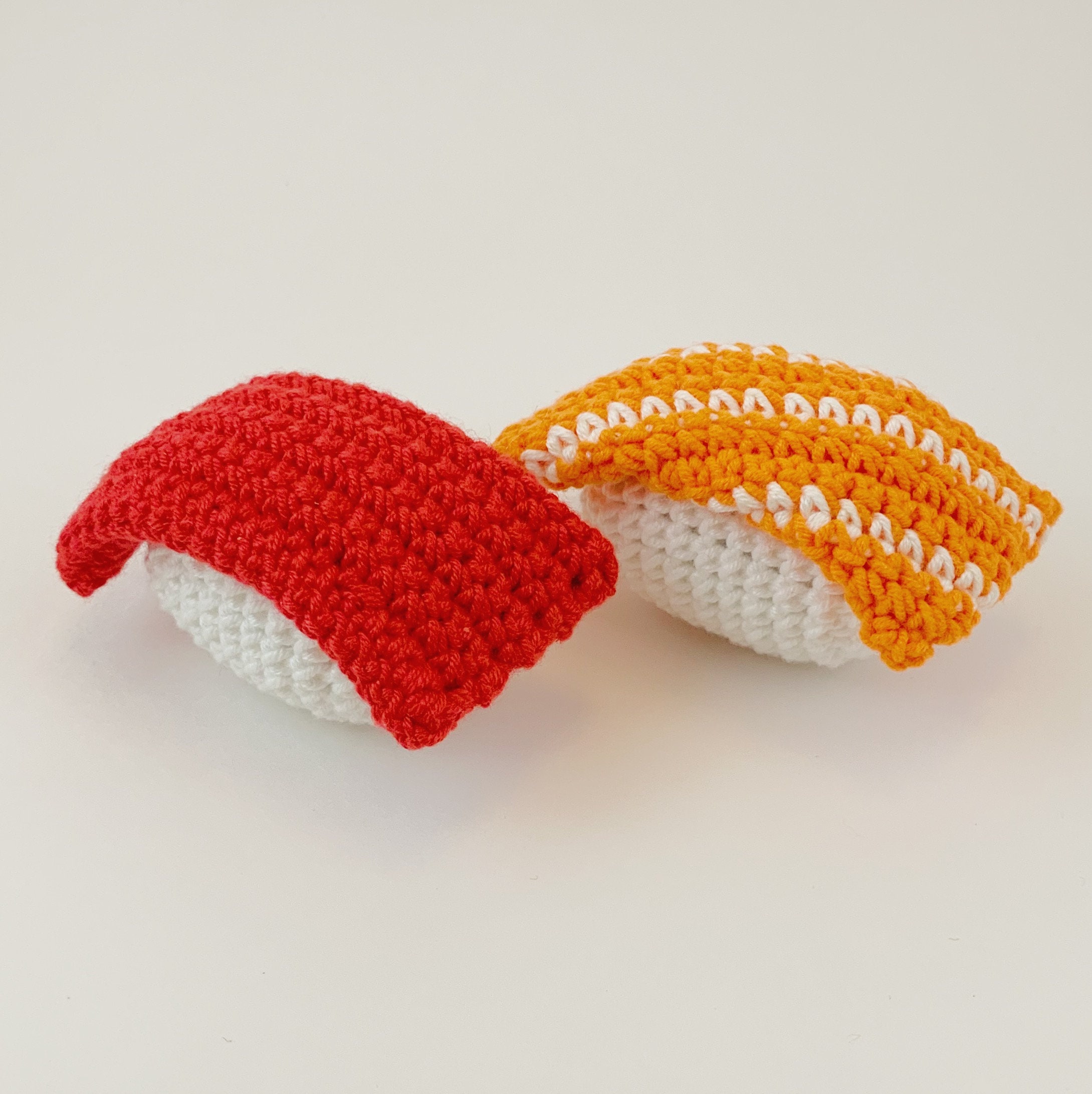 Tuna & Salmon Nigiri Sushi Crochet Pattern - Beginner to Intermediate ...