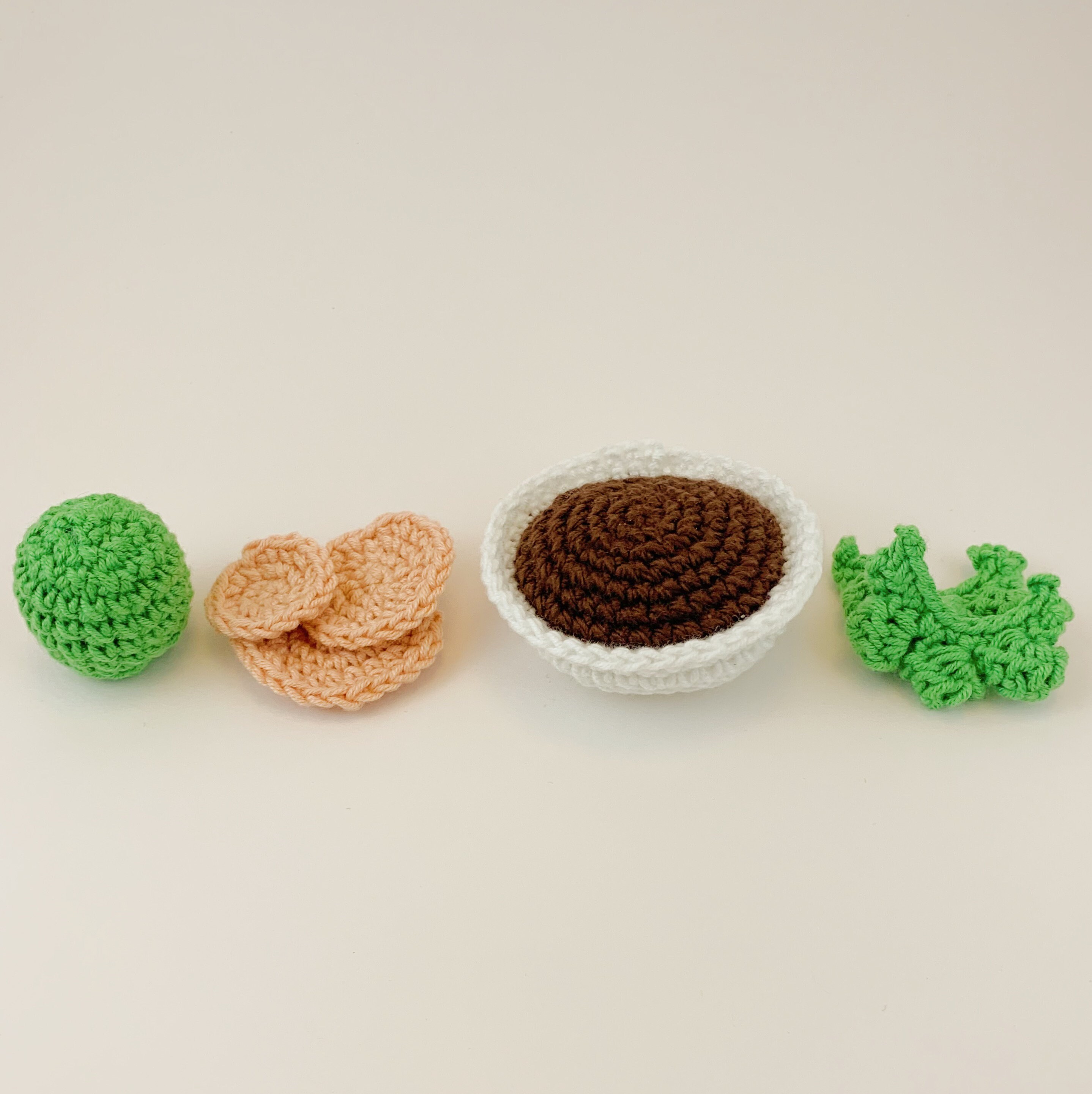 Maki Roll, Wasabi, Ginger, Edamame & Soy Sauce Crochet Pattern ...