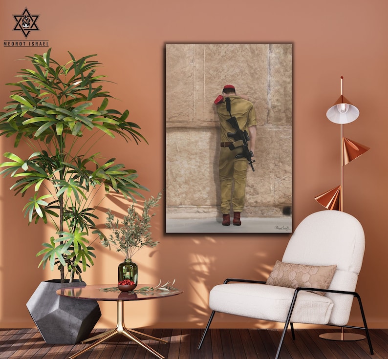 IDF Paratrooper at the Kotel | Israeli Jewish Soldier | Kotel Art ...