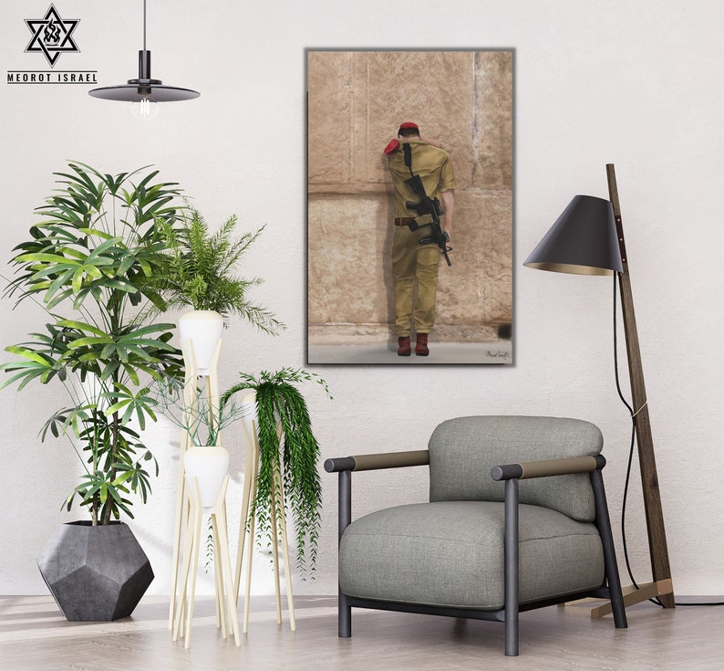 IDF Paratrooper at the Kotel | Israeli Jewish Soldier | Kotel Art ...