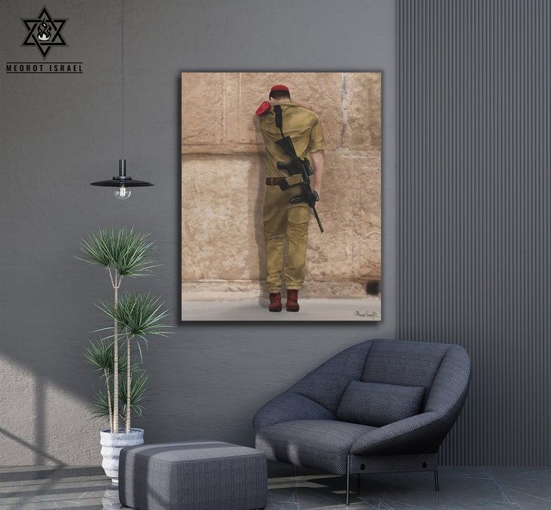 IDF Paratrooper at the Kotel Israeli Jewish Soldier Kotel - Etsy