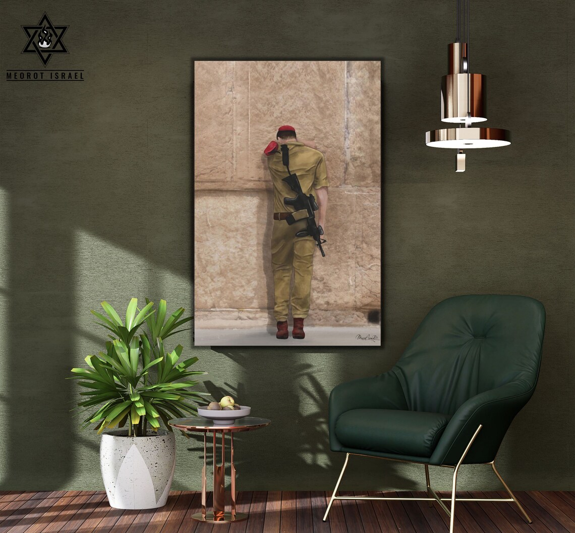 IDF Paratrooper at the Kotel | Israeli Jewish Soldier | Kotel Art ...