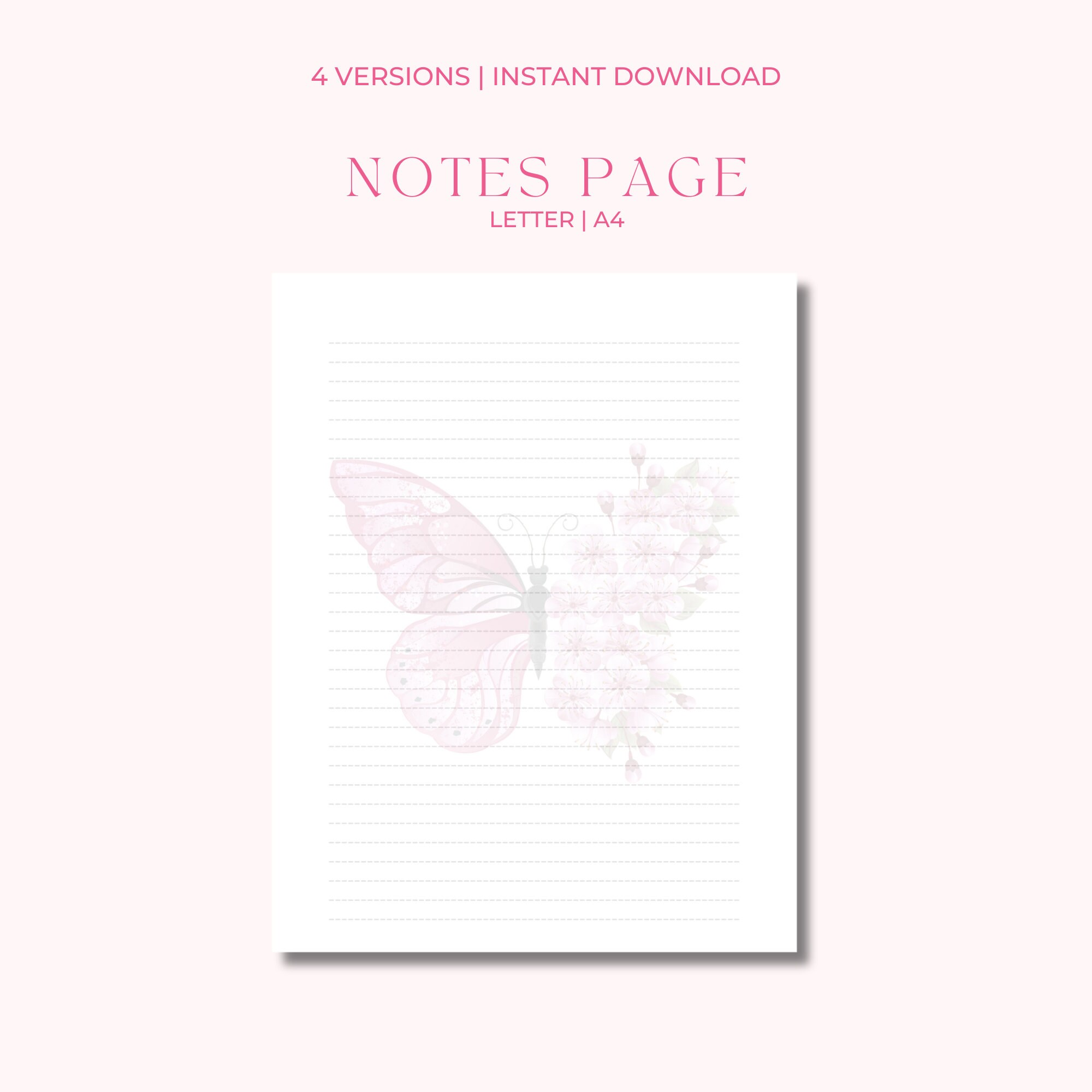 Notes Page, Lined Paper, Dotted Paper, Ruled Paper, Square Paper, Note ...