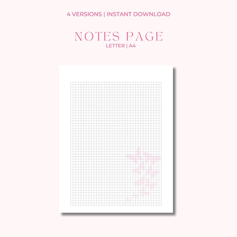 Notes Page, Lined Paper, Dotted Paper, Ruled Paper, Square Paper, Note ...