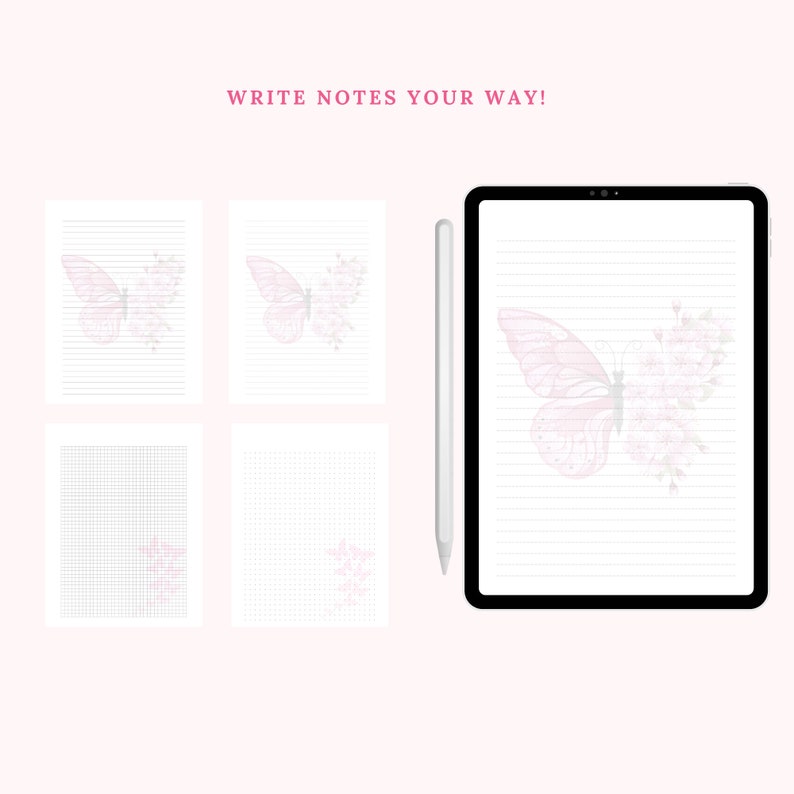 Notes Page, Lined Paper, Dotted Paper, Ruled Paper, Square Paper, Note ...