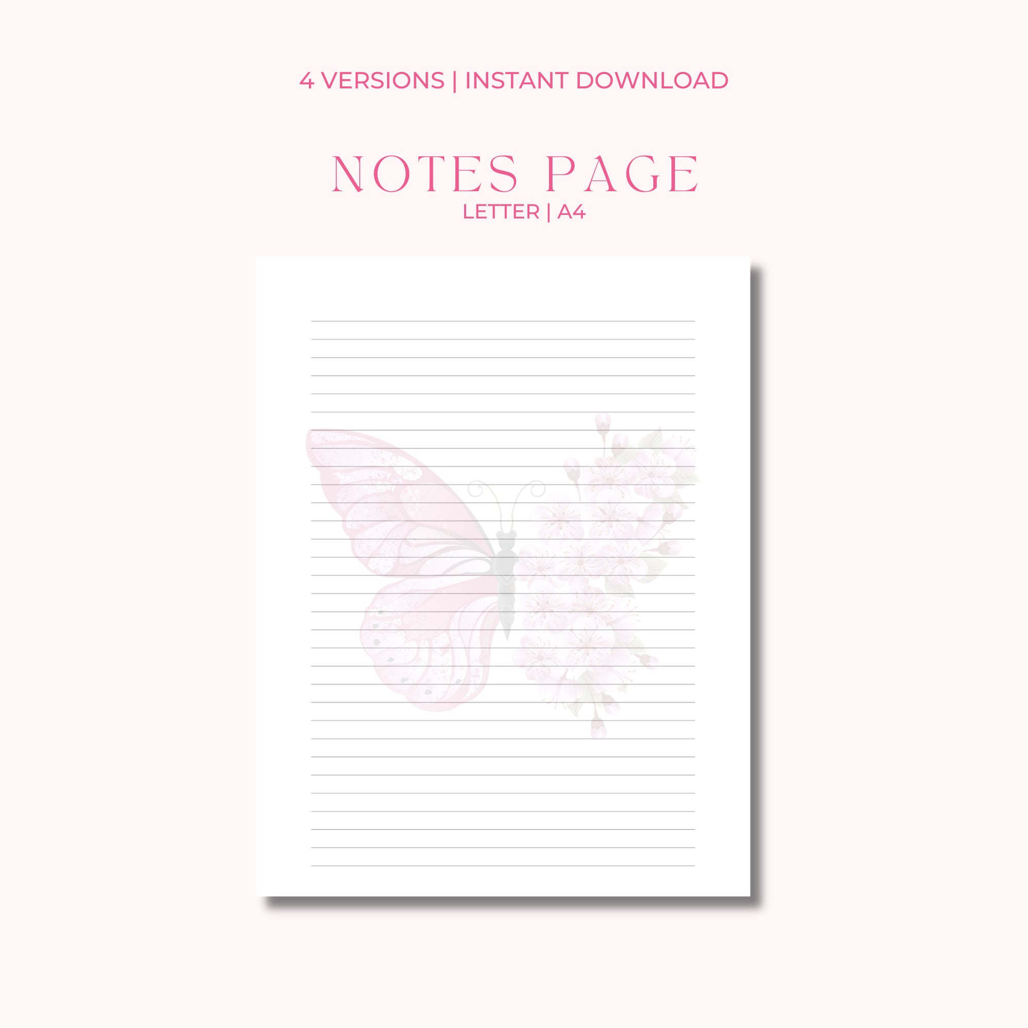 Notes Page, Lined Paper, Dotted Paper, Ruled Paper, Square Paper, Note ...