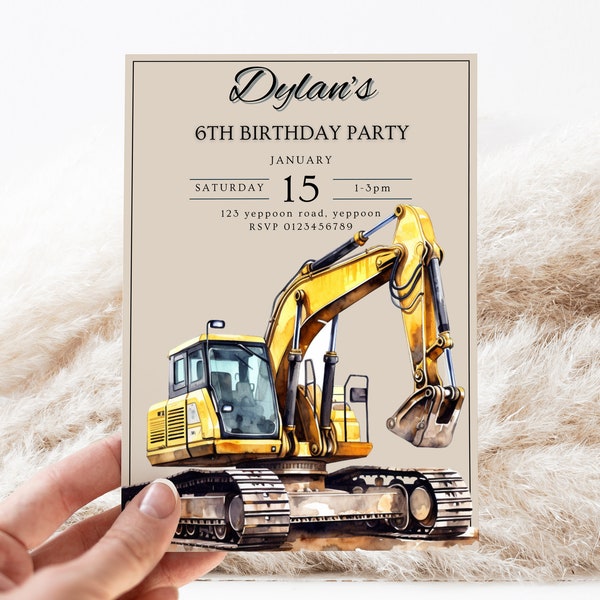Digger Invite - Etsy