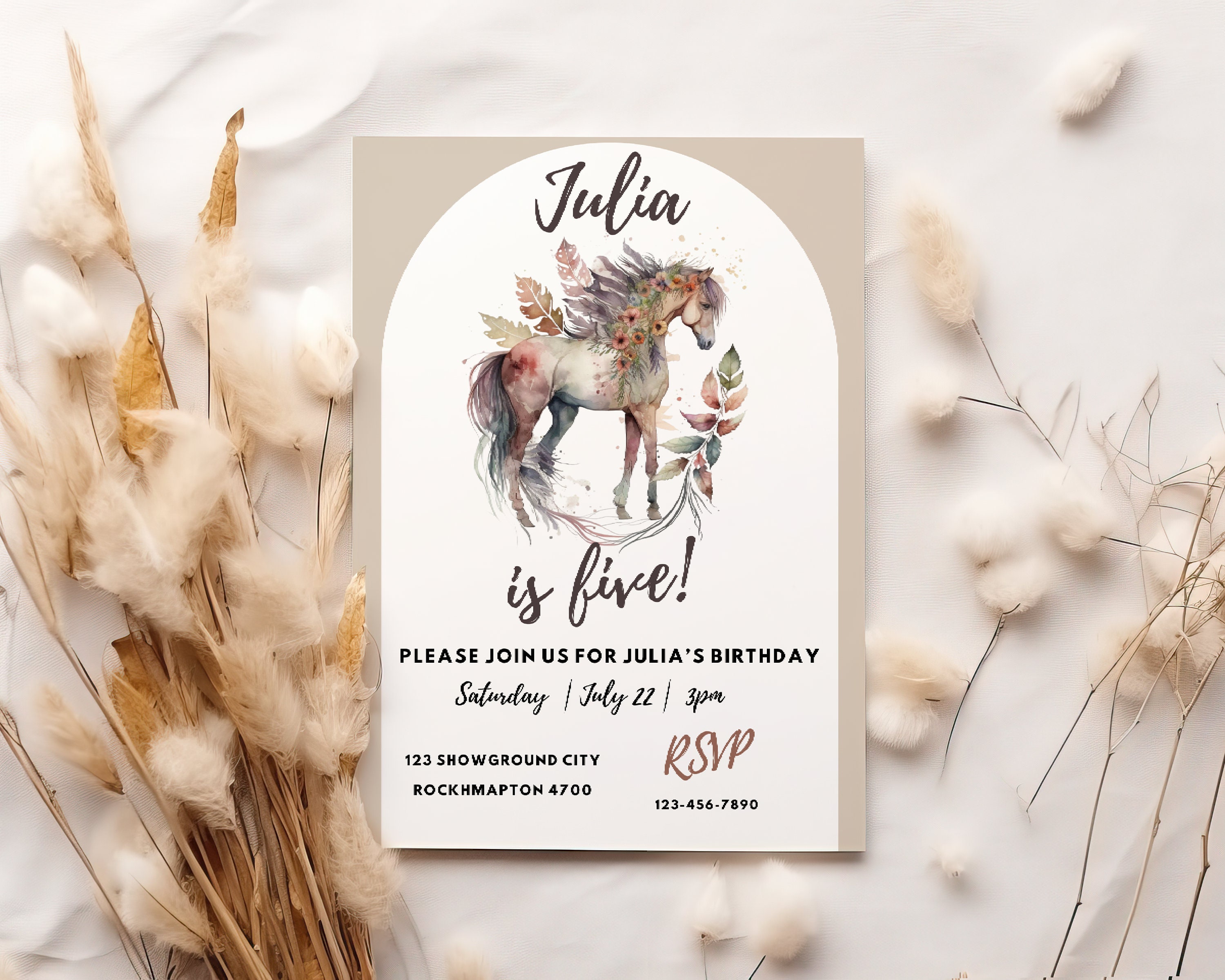 EDITABLE Horse Party Invitation, Saddle up Party Printable, Cute Horse ...