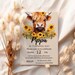 EDITABLE Highland Cow Birthday Party Invitation, Highland Cow and ...