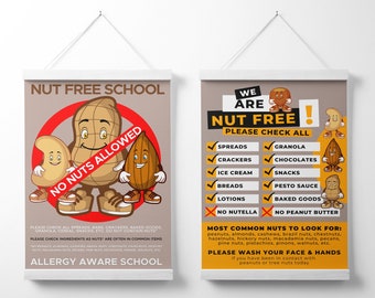 Nut Free Door Sign - Etsy