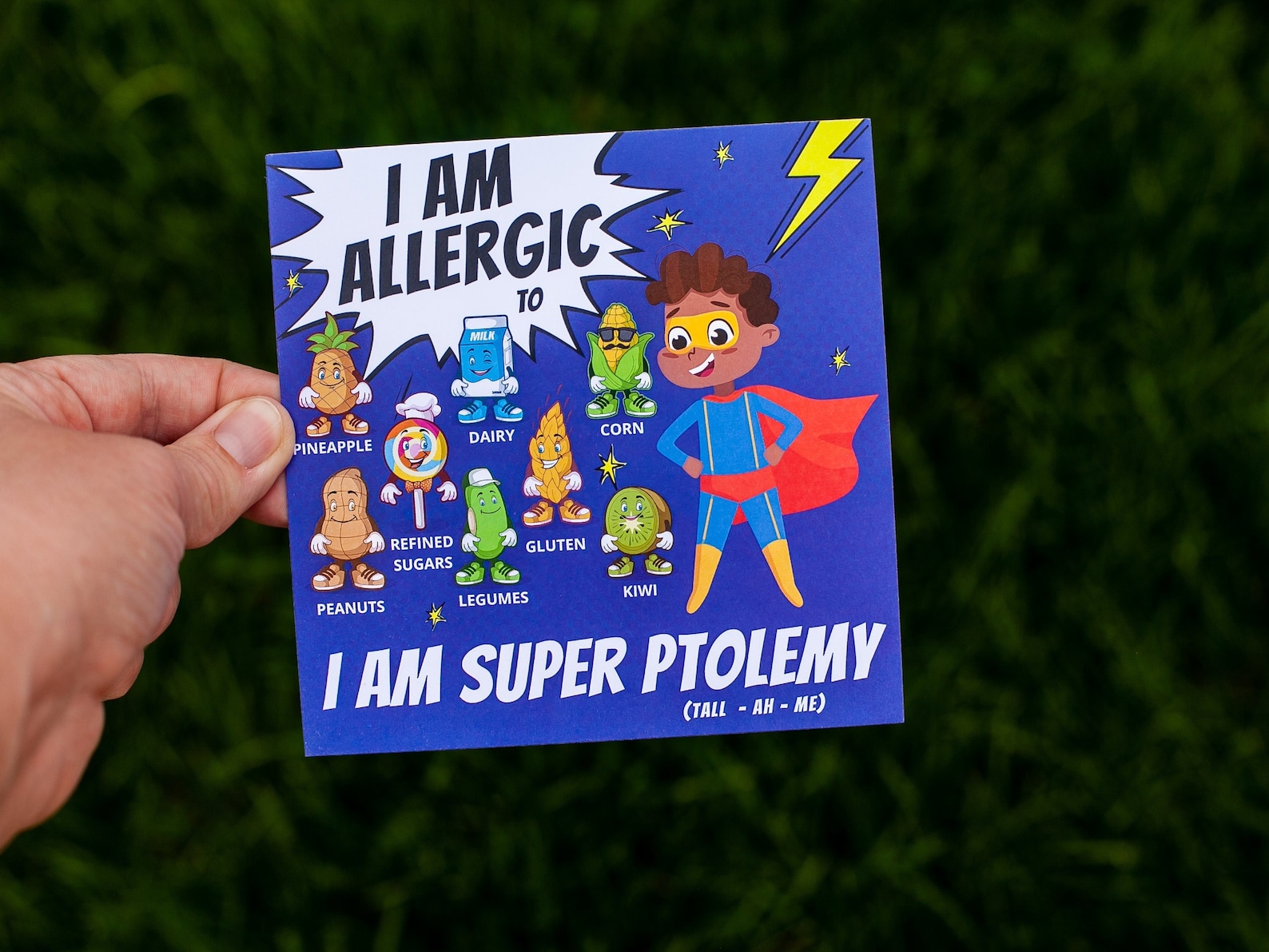 Customizable Food Allergy Safe Snack Card Super Hero Theme - Etsy