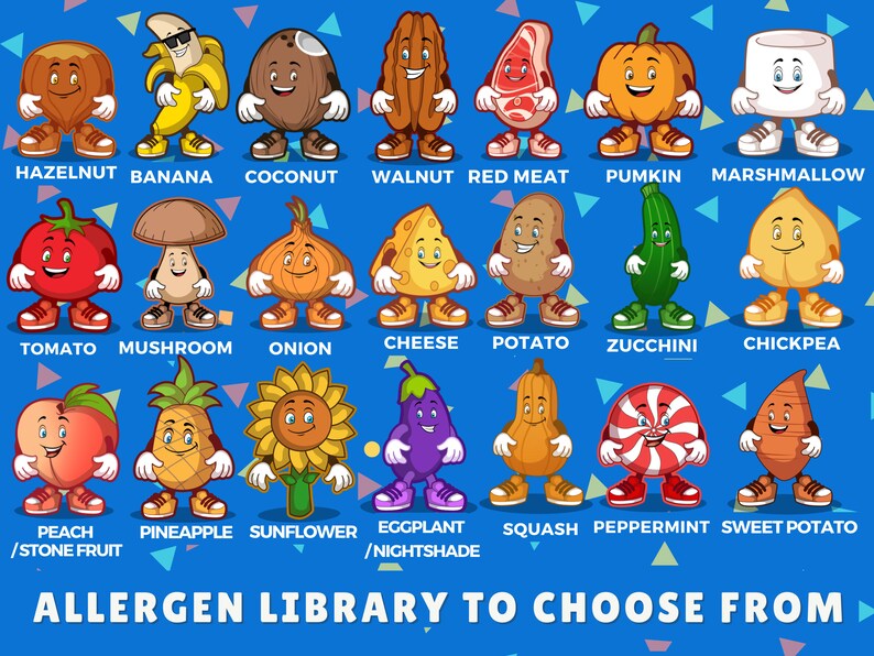 Custom Food Allergy Stickers for Lunch Boxes Labels School - Etsy