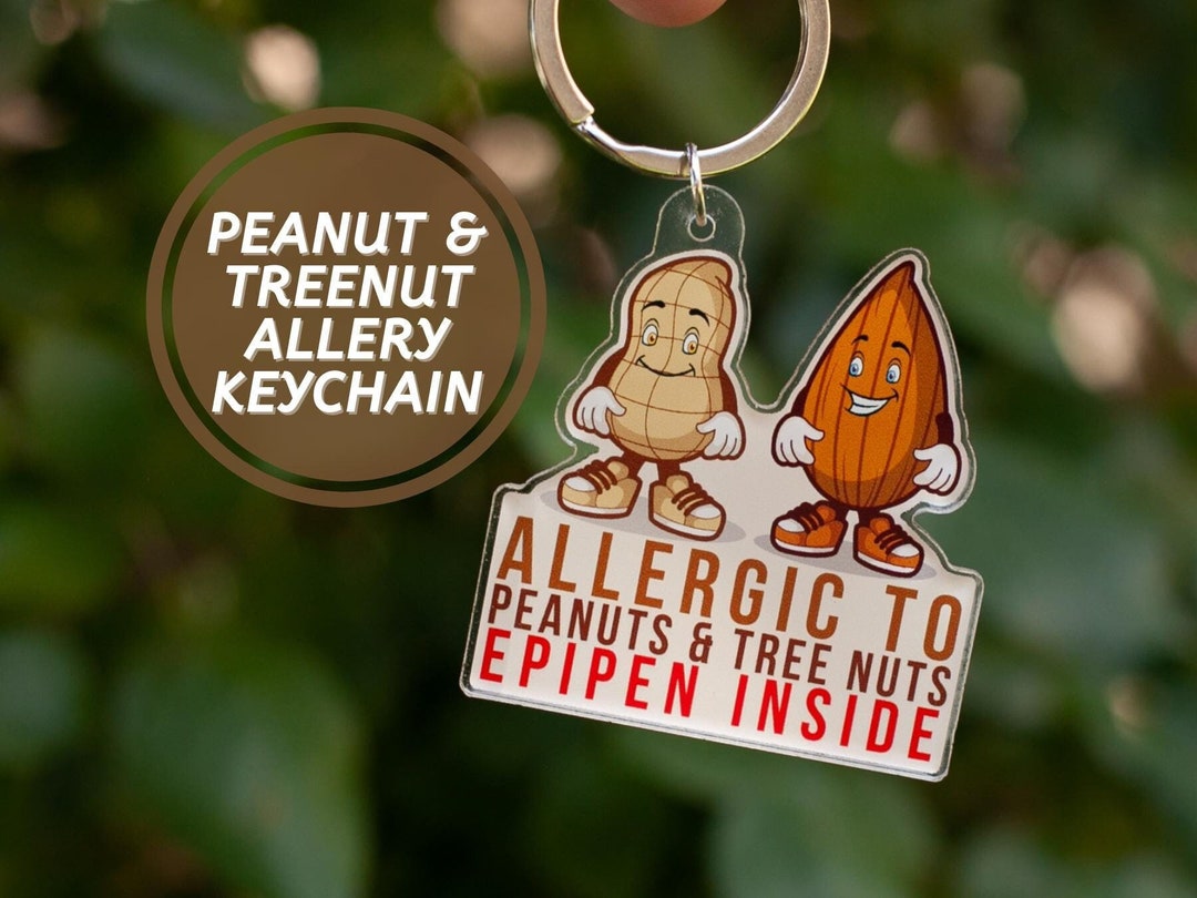 Allergic Peanut Tree Nut Epipen Inside Keychain Food Allergies ...