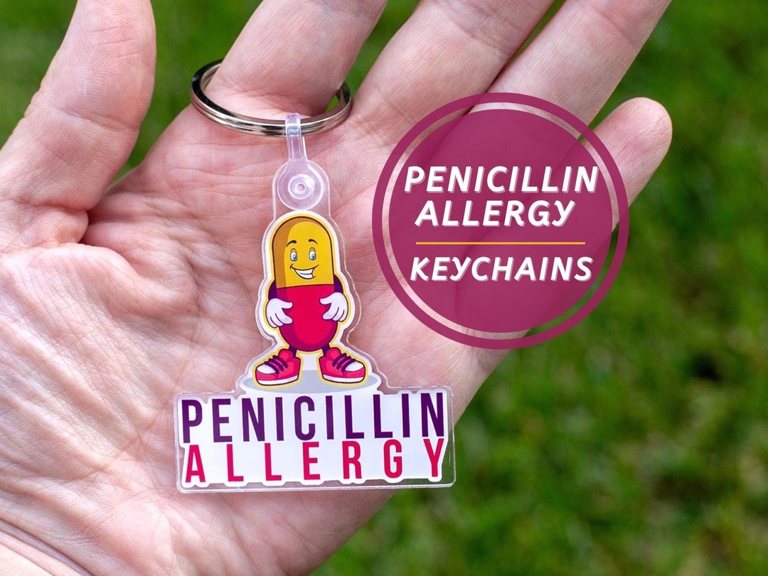 Penicillin Allergy PCN Medical Alert Keychain Anaphylaxis Penicillin ...