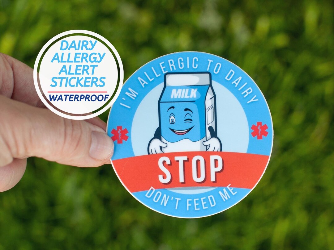 Dairy Allergy Sticker Lactose Intolerant Decal Dairy Sensitivity Milk ...