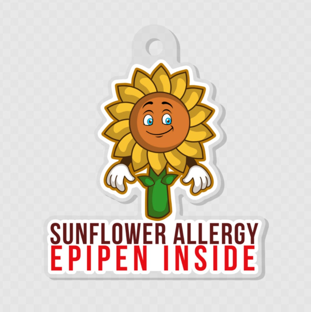 Sunflower Allergy Epipen Inside Keychain Food Allergies - Etsy