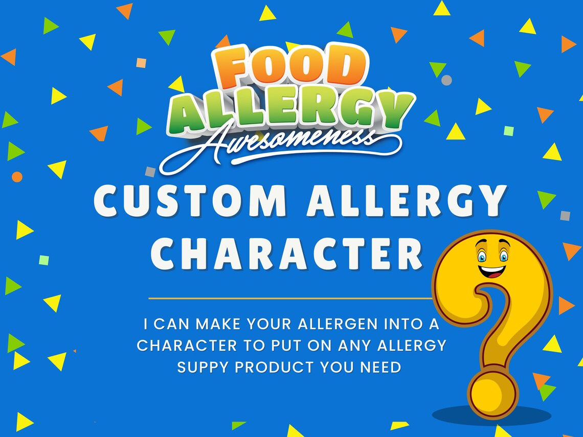 Custom Food Allergy Sticker Allergy Alert Kids Personalized Sticker ...