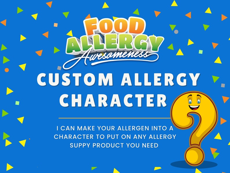 Custom Food Allergy Sticker Allergy Alert Kids Personalized - Etsy