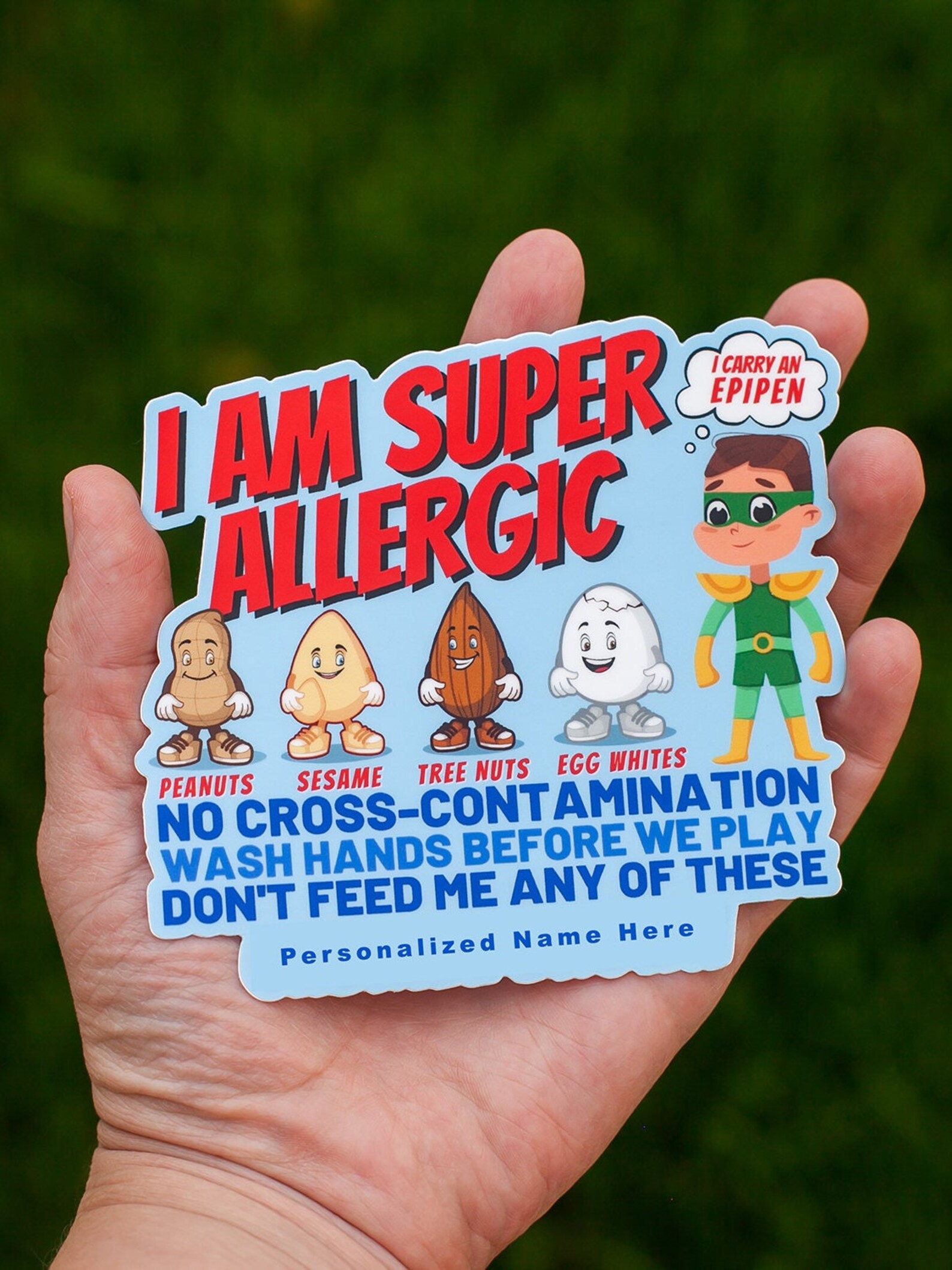 Custom Food Allergy Stickers for Lunch Boxes Labels School - Etsy