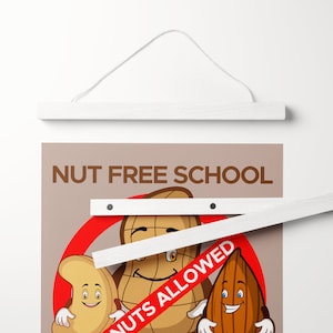 Food Allergy Sign Nut Free Zone Poster Peanut Free School Peanut ...
