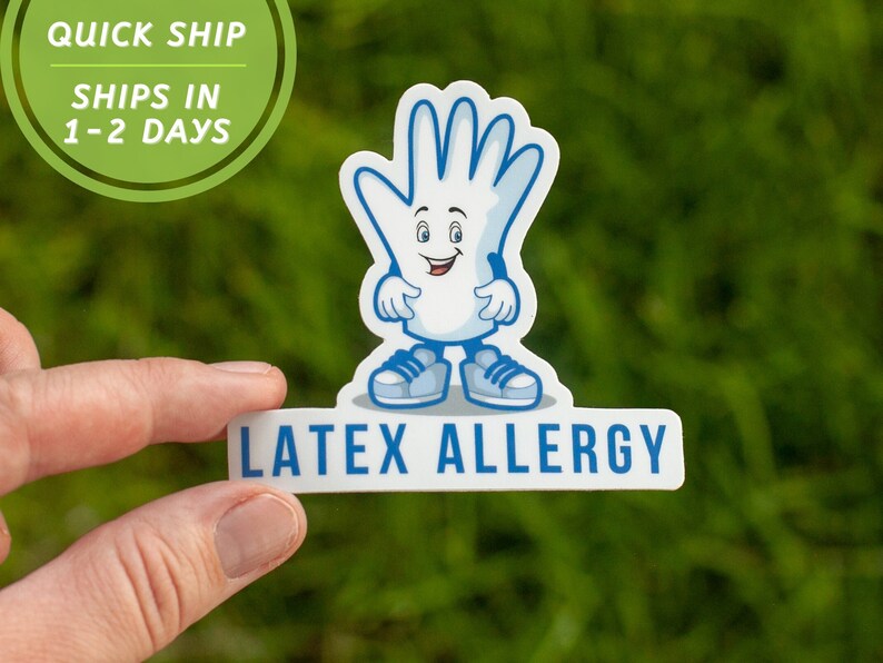 Latex Allergy Sticker Kid Friendly Food Allergies Awareness - Etsy