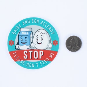 Dairy Egg Allergy Stickers Lunch Box Label Lactose Free Sticker Lactose ...