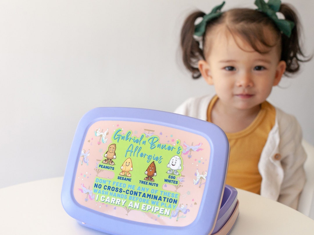 Customized Food Allergy Sticker Kid Food Allergy Awareness Sticker ...