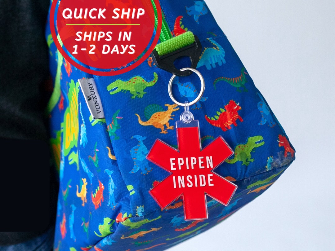 Epipen Inside Tag Red Medical Alert Severe Food Allergy Awareness ...