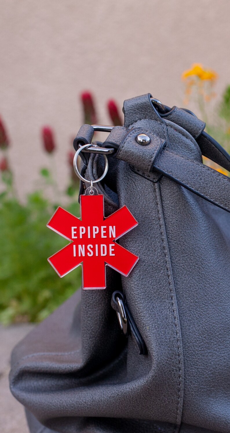 Epipen Inside Tag Red Medical Alert Severe Food Allergy - Etsy