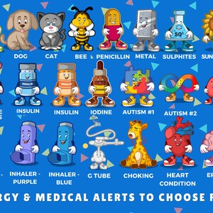 Customized Food Allergy Label Kid School Allergies Sticker Lunch Box ...