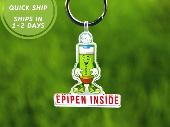 Epipen Inside Keychain Anaphylactic Food Allergies Awareness - Etsy