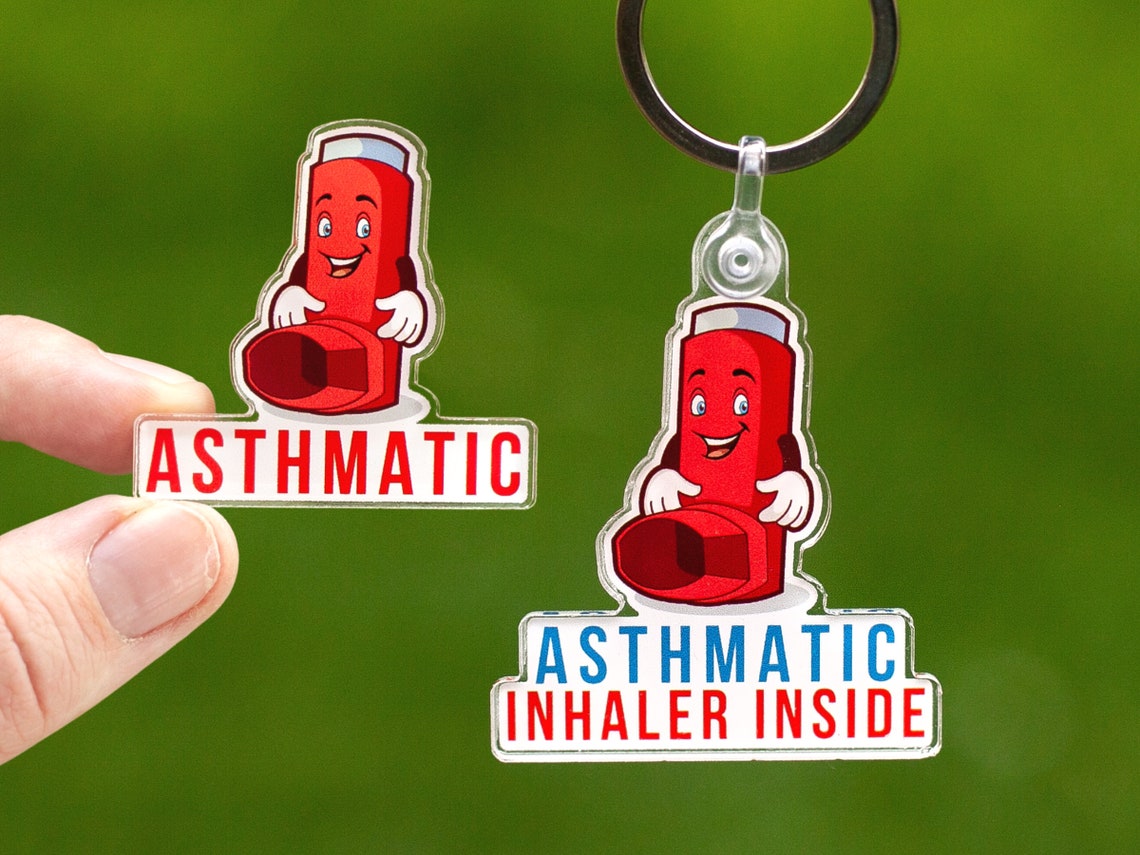 Asthmatic Inhaler Bundle Inhaler Keychain Astmatic Sticker - Etsy