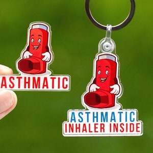Asthmatic Inhaler Bundle Inhaler Keychain Astmatic Sticker Inhaler ...
