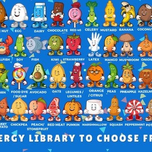 Customized Food Allergy Label Kid School Allergies Sticker Lunch Box ...